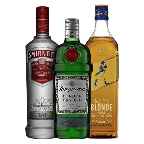 Johnnie Walker Red Label + Black + Old Parr 1L + Singleton - Menimport
